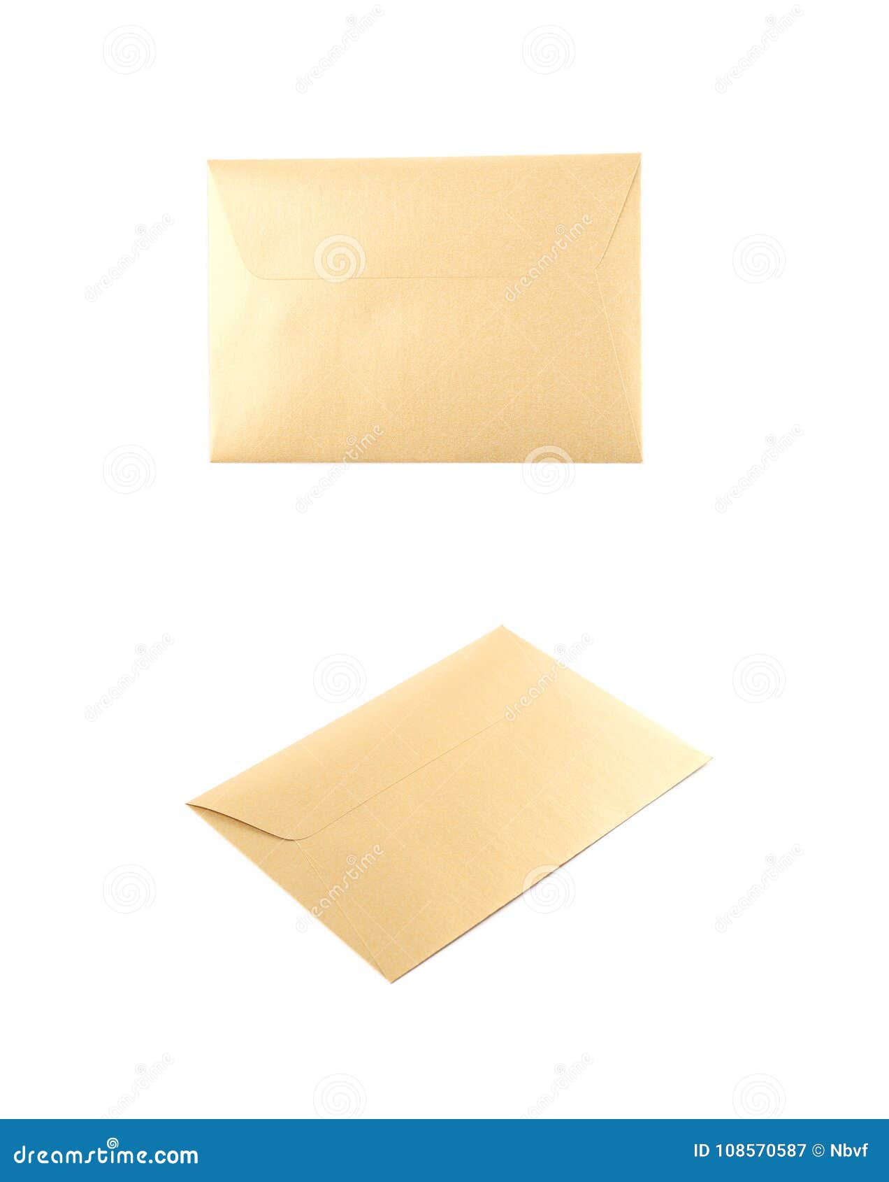 Closed Paper Envelope Isolated Stock Image - Image of address, message ...