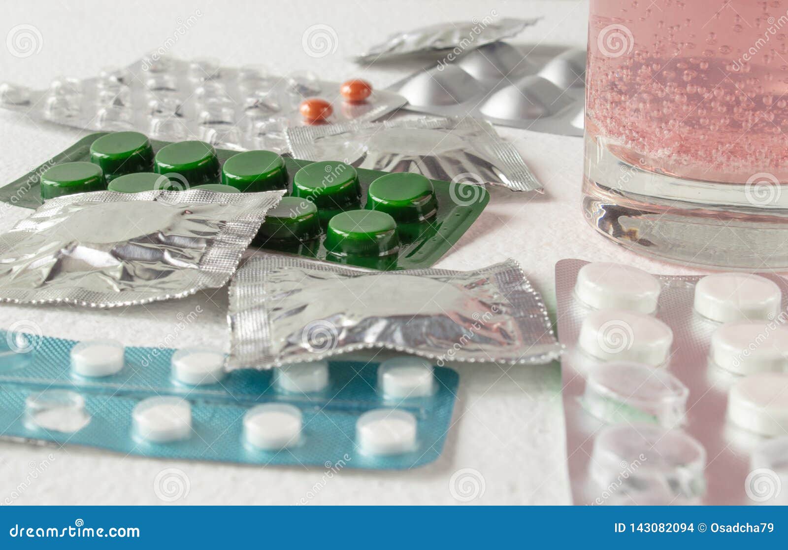 Closed Pills in Pack. Pills. Different Types of Pills Stock Photo ...