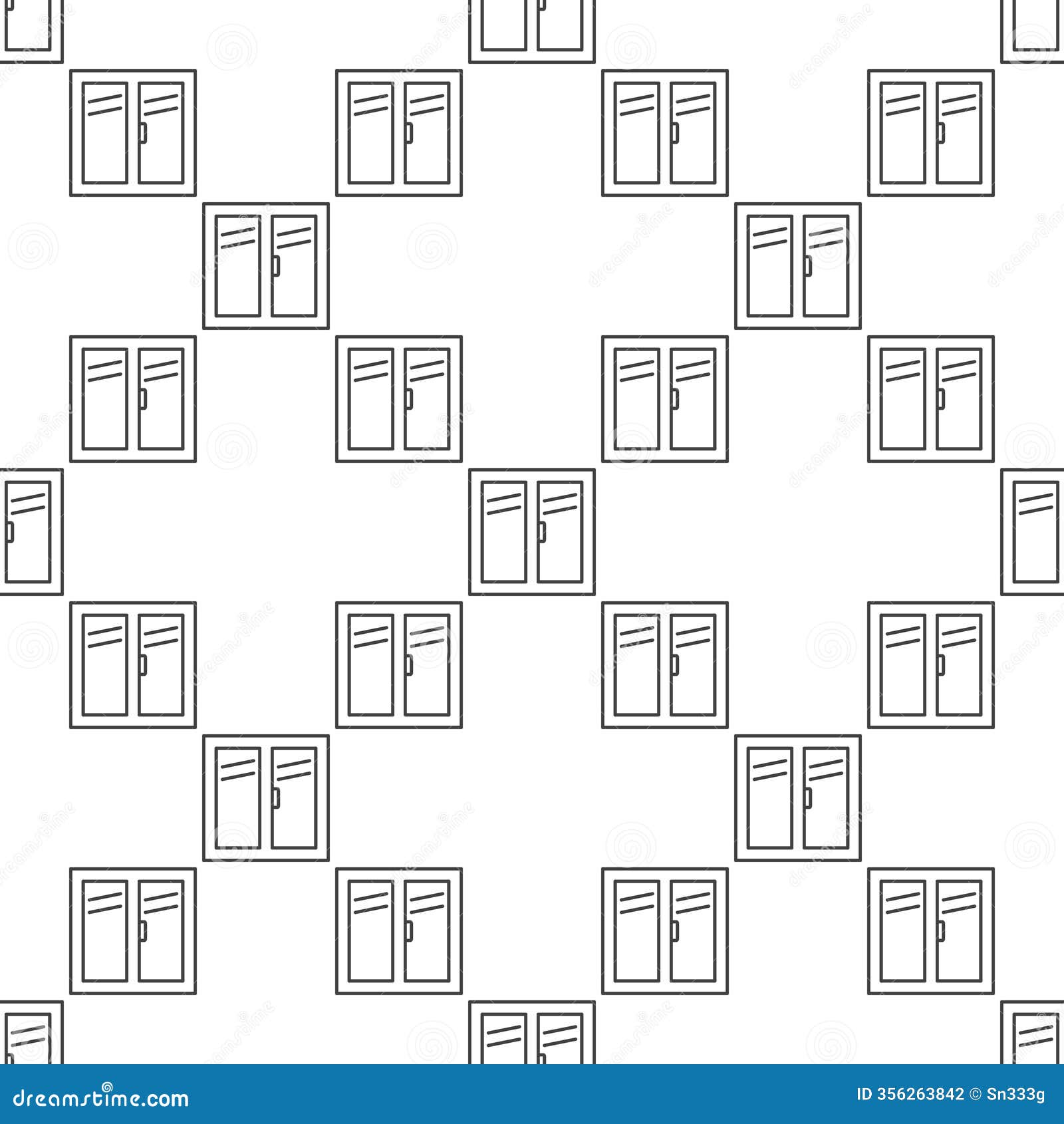 Closed Plastic Portal Vector Window Linear Seamless Pattern Stock ...