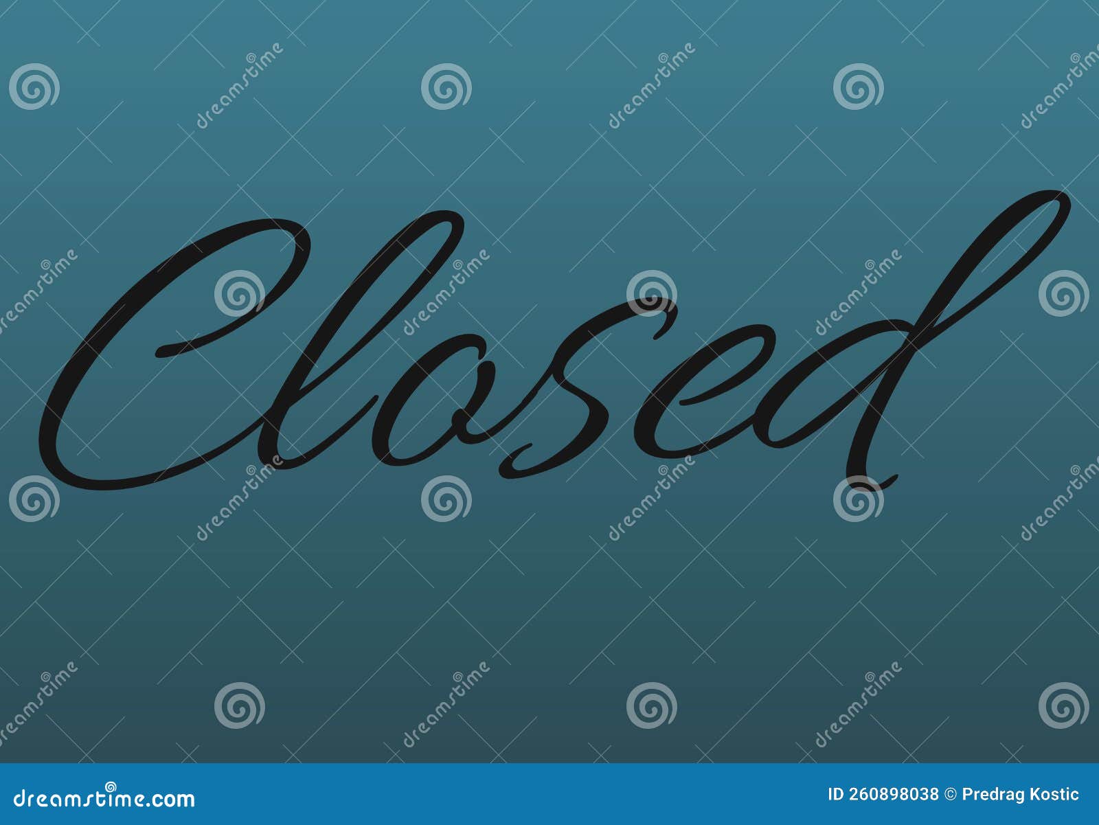 Closed poster stock illustration. Illustration of line - 260898038