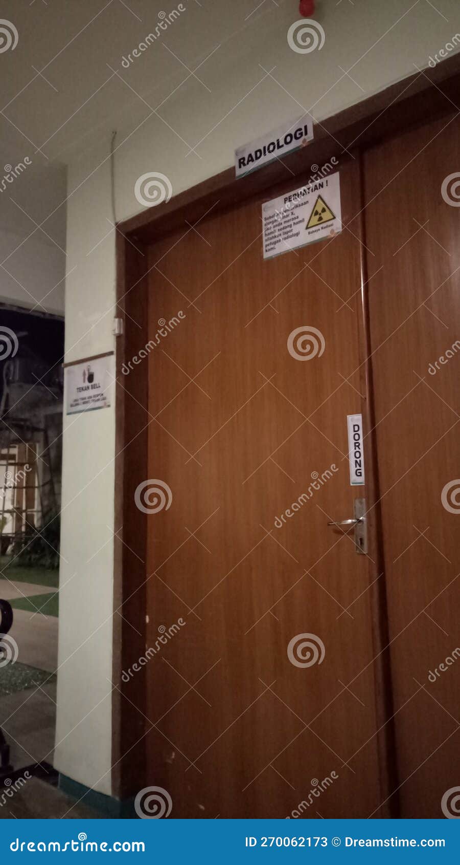 Closed radiology door stock image. Image of house, hardwood - 270062173