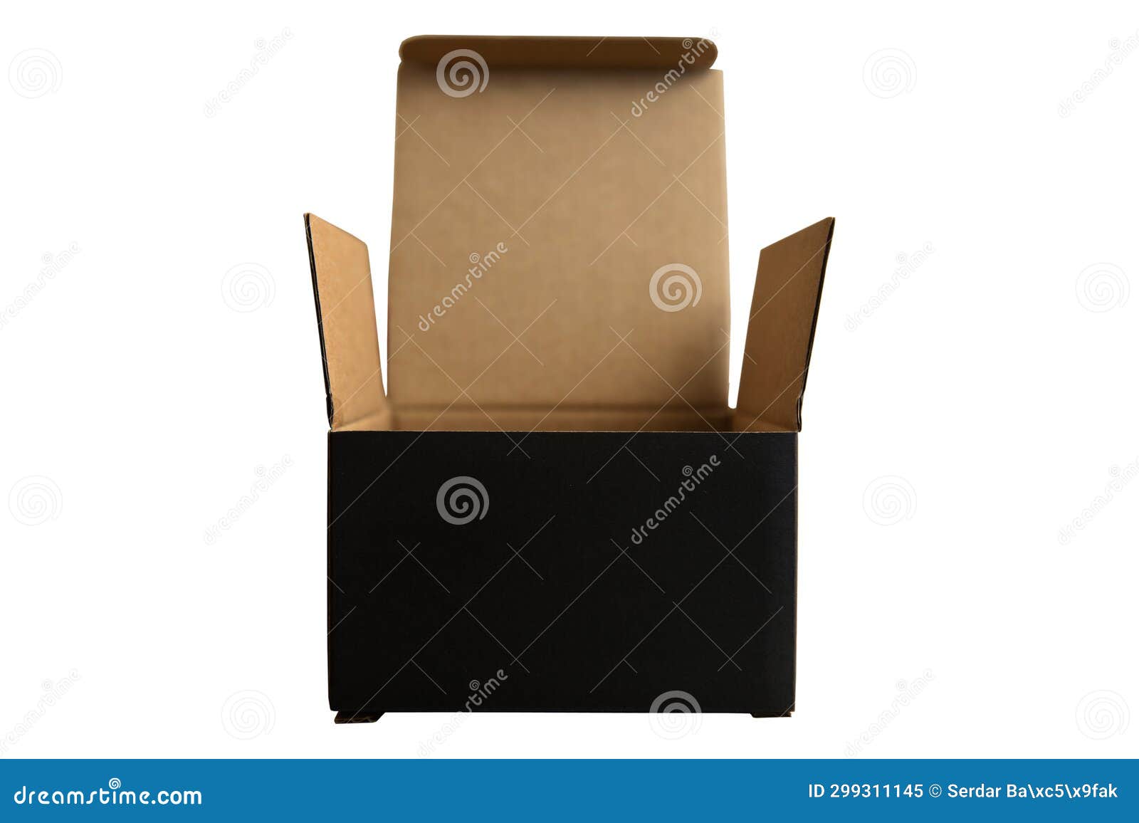 Closed Rectangular Cardboard Box with Corrugated Cardboard Lid and Hand ...