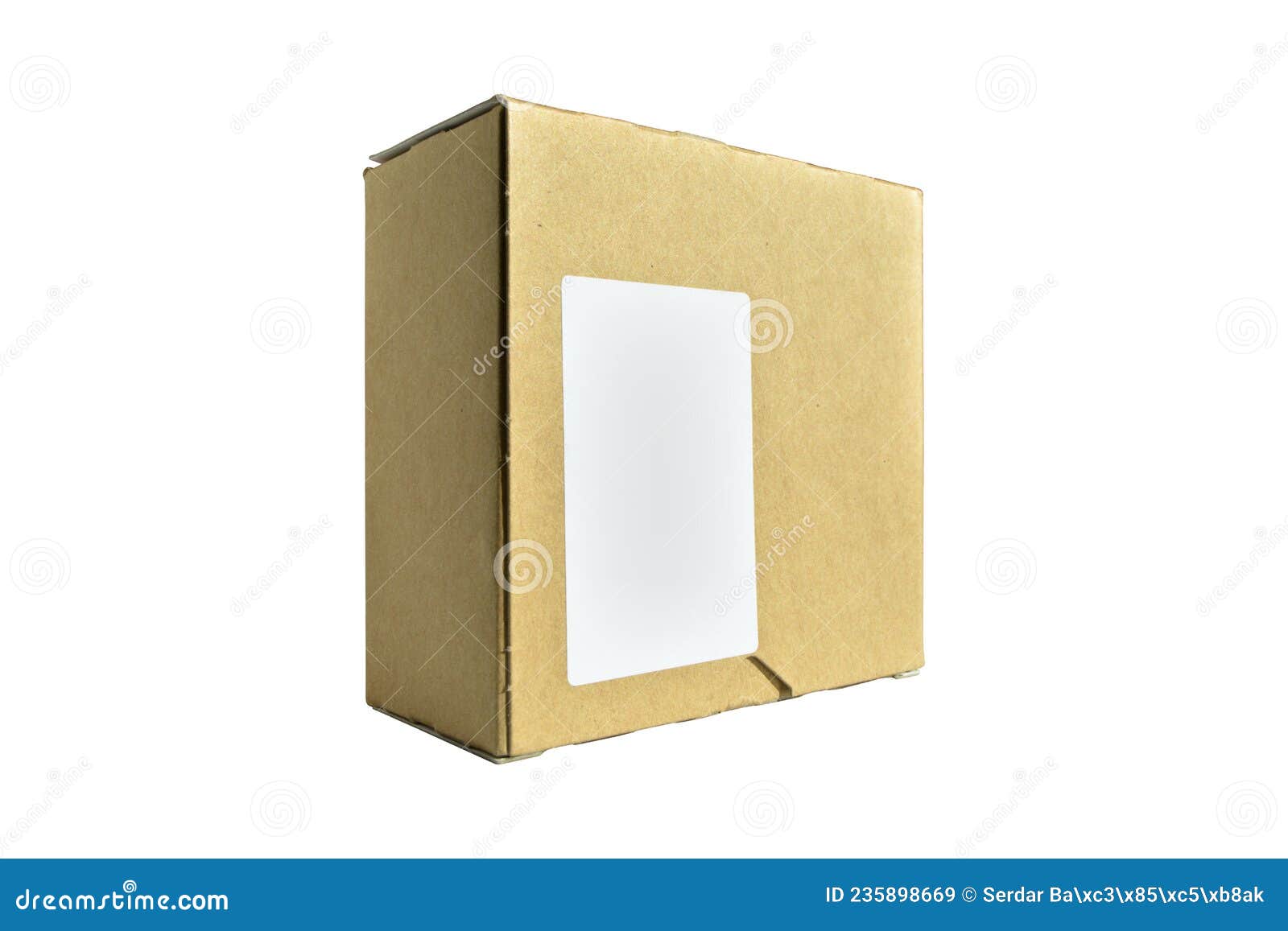 Closed Rectangular Cardboard Box with Corrugated Cardboard Lid Isolated ...