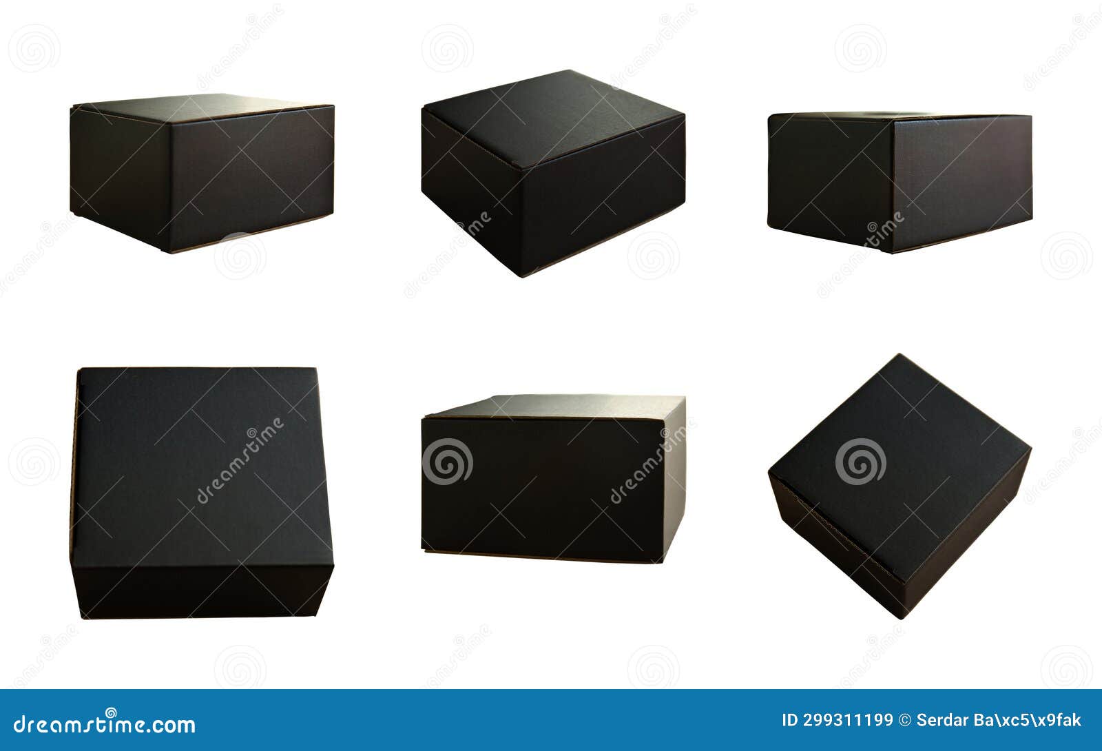 Closed Rectangular Cardboard Box with Corrugated Cardboard Lid Isolated ...