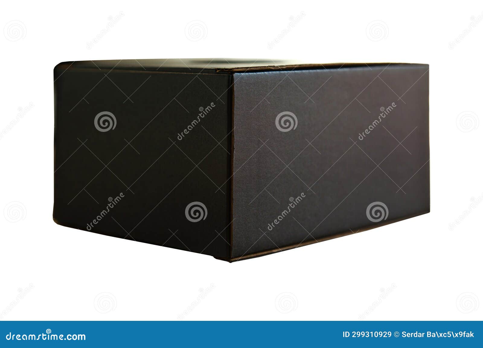Closed Rectangular Cardboard Box with Corrugated Cardboard Lid, on Oak ...