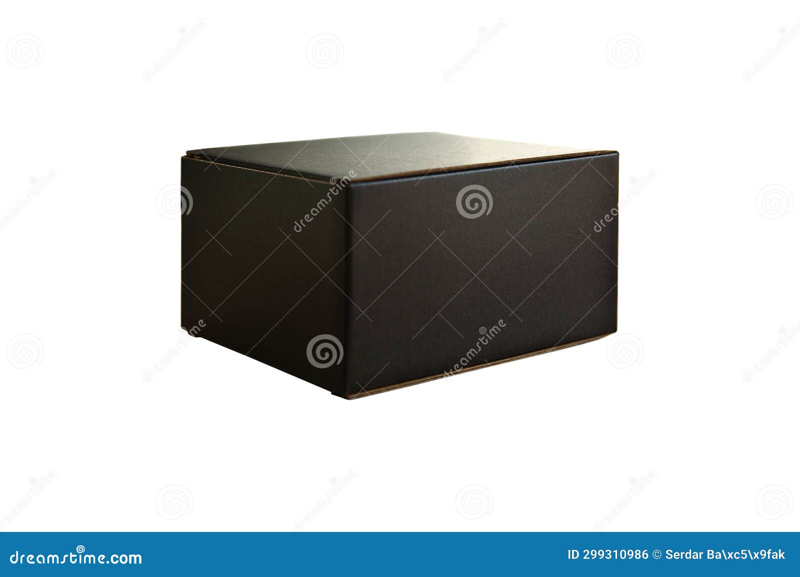 Closed Rectangular Cardboard Box with Corrugated Cardboard Lid, on Oak ...