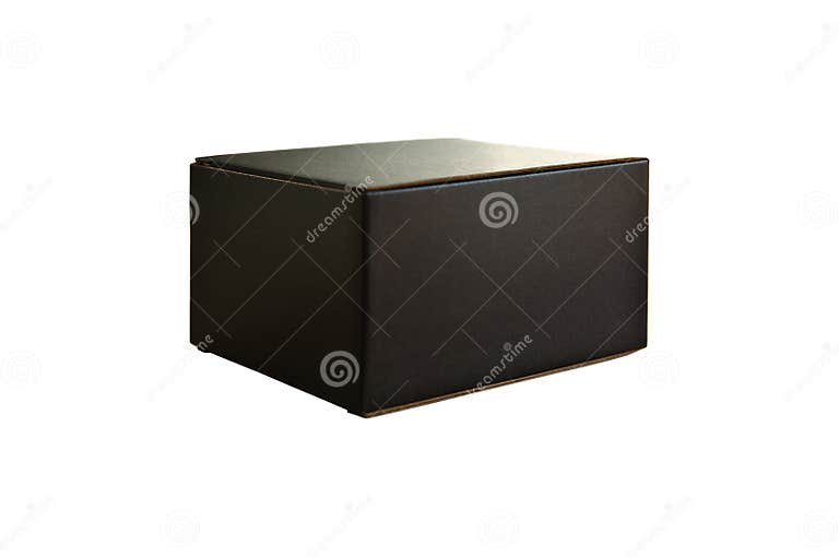 Closed Rectangular Cardboard Box with Corrugated Cardboard Lid, on Oak ...