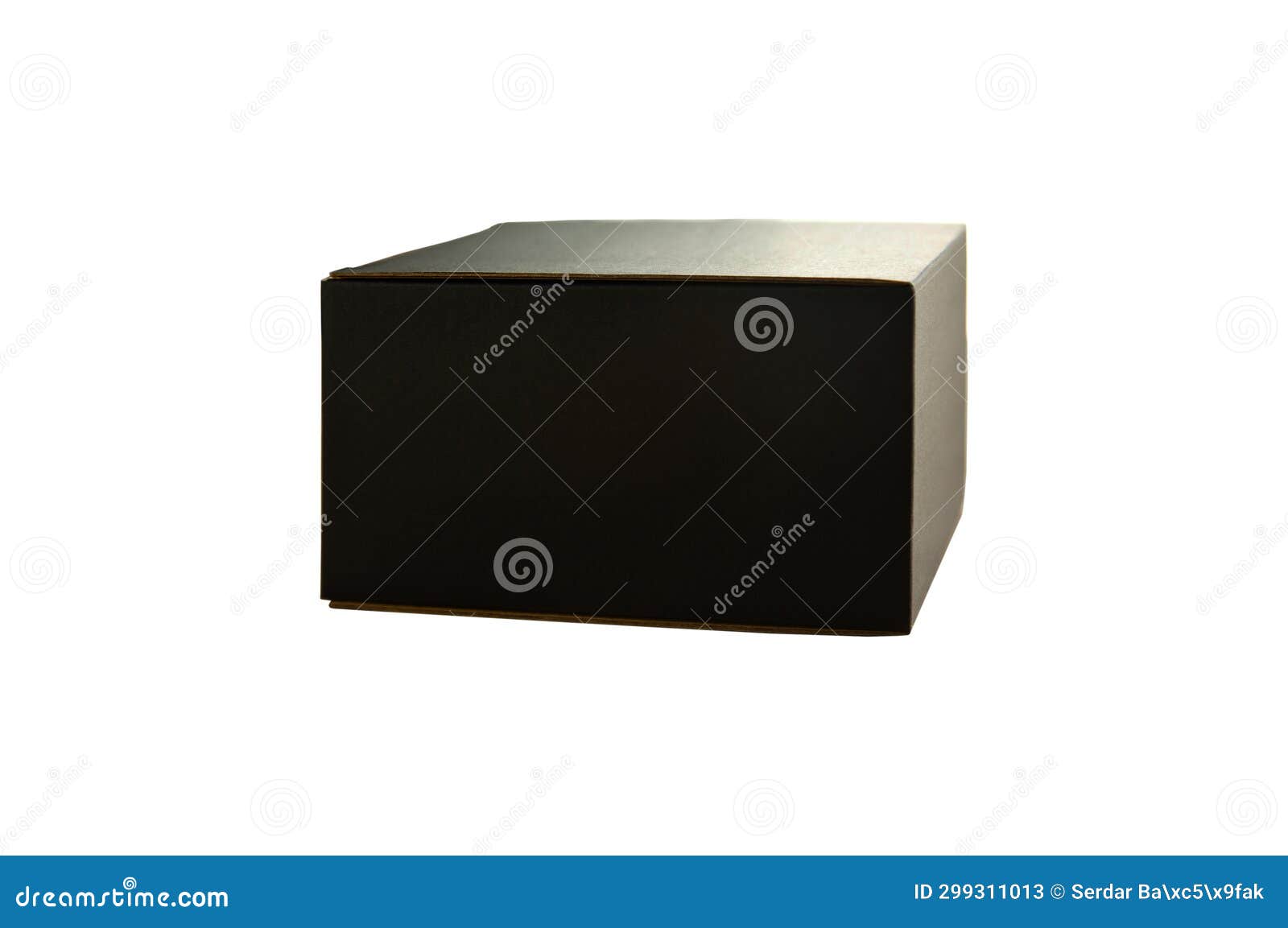 Closed Rectangular Cardboard Box with Corrugated Cardboard Lid, on Oak ...