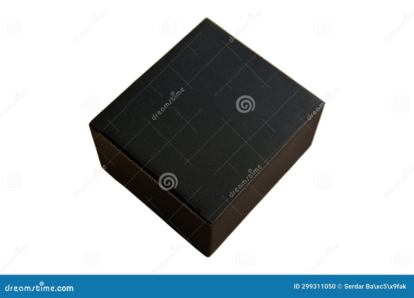Closed Rectangular Cardboard Box with Corrugated Cardboard Lid, on Oak ...
