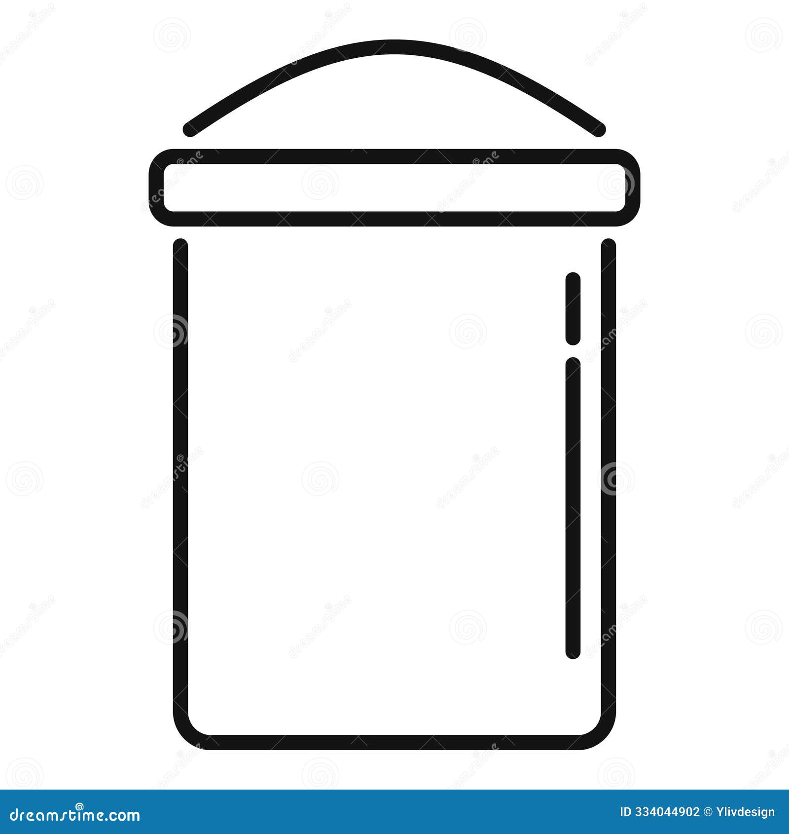 Closed Rectangular Container with Handle for Bulk Materials Stock ...