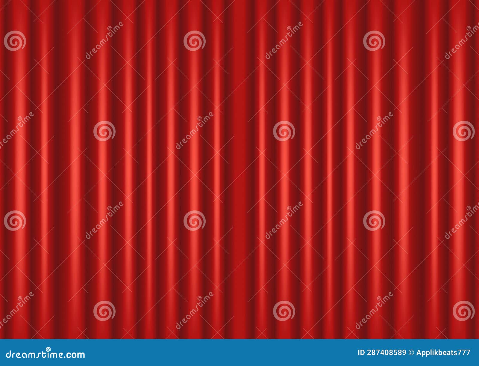 Closed red curtain stock illustration. Illustration of business - 287408589
