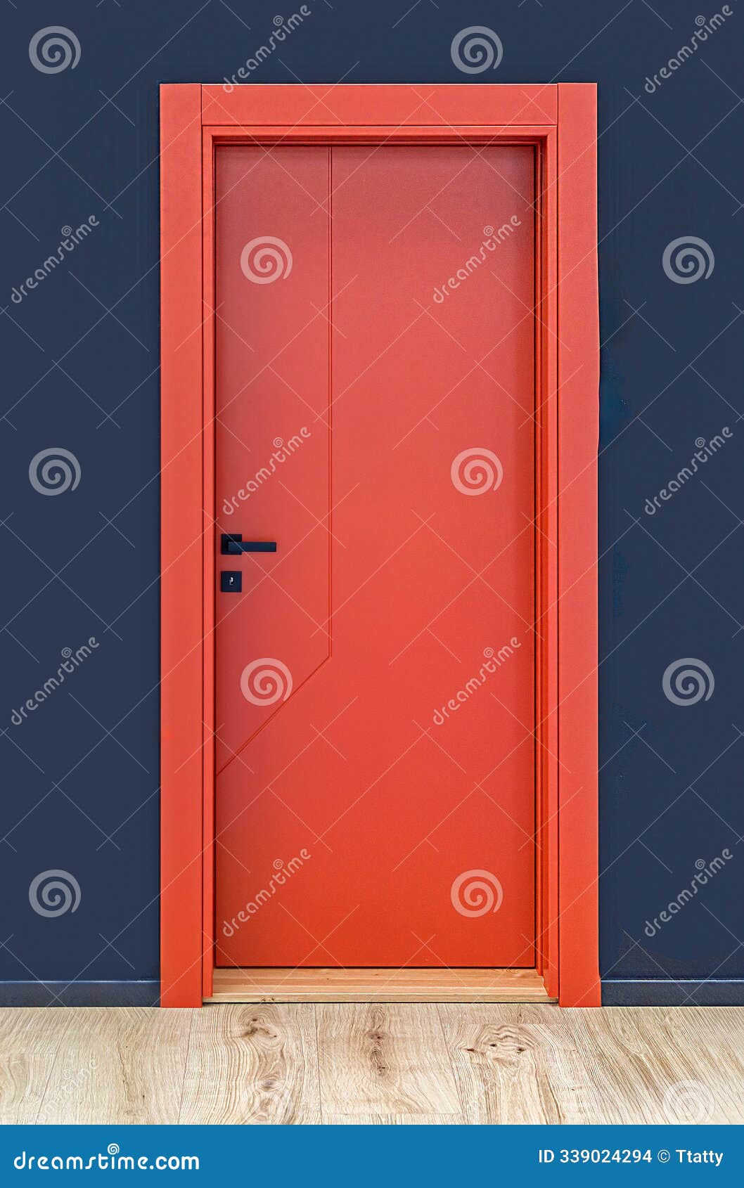Red door closed inside stock photo. Image of door, exit - 339024294