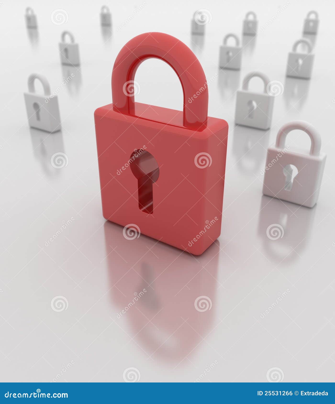 Closed red padlock stock illustration. Illustration of encryption ...