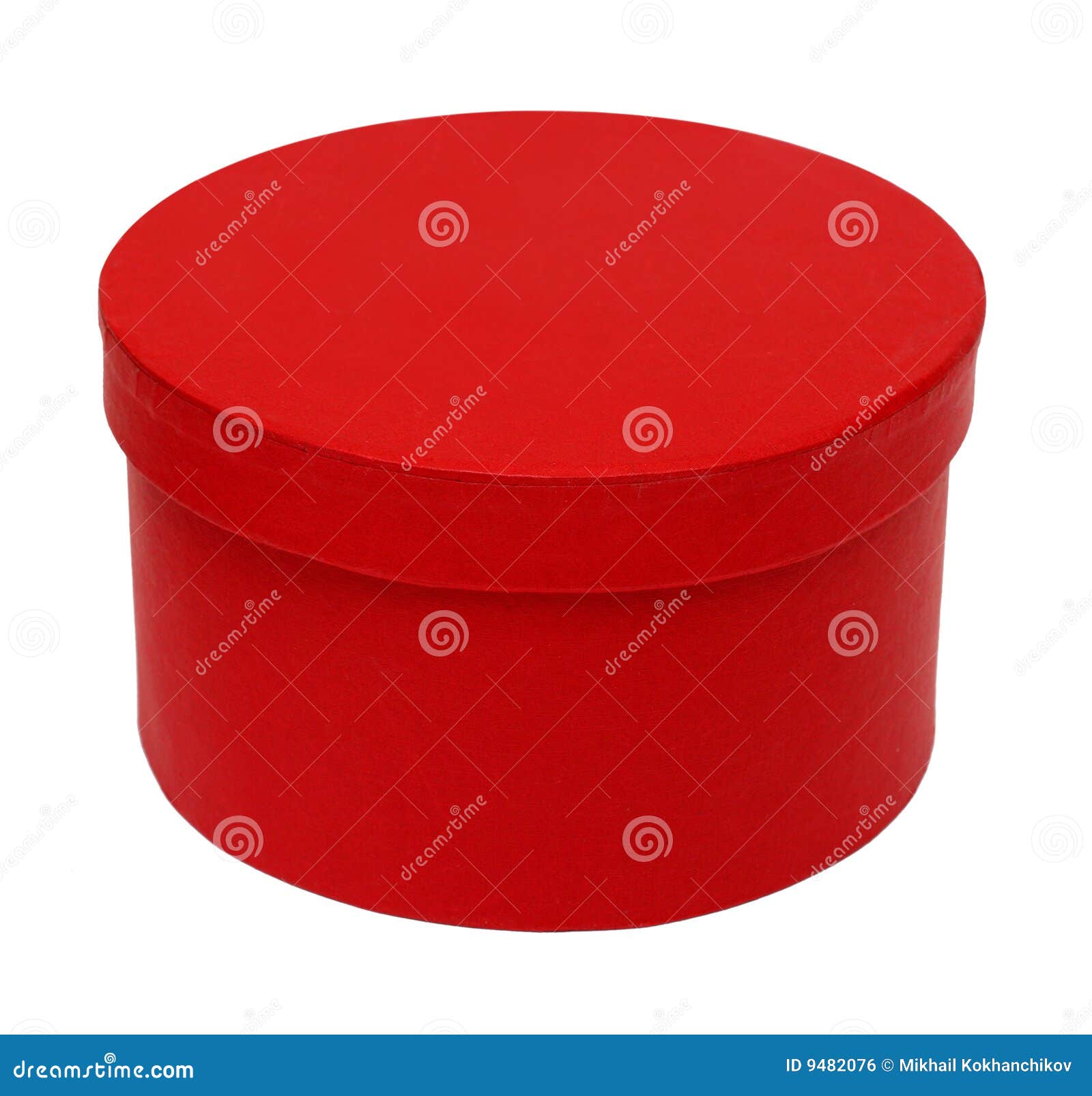 Closed red round box stock photo. Image of cardboard, closed - 9482076