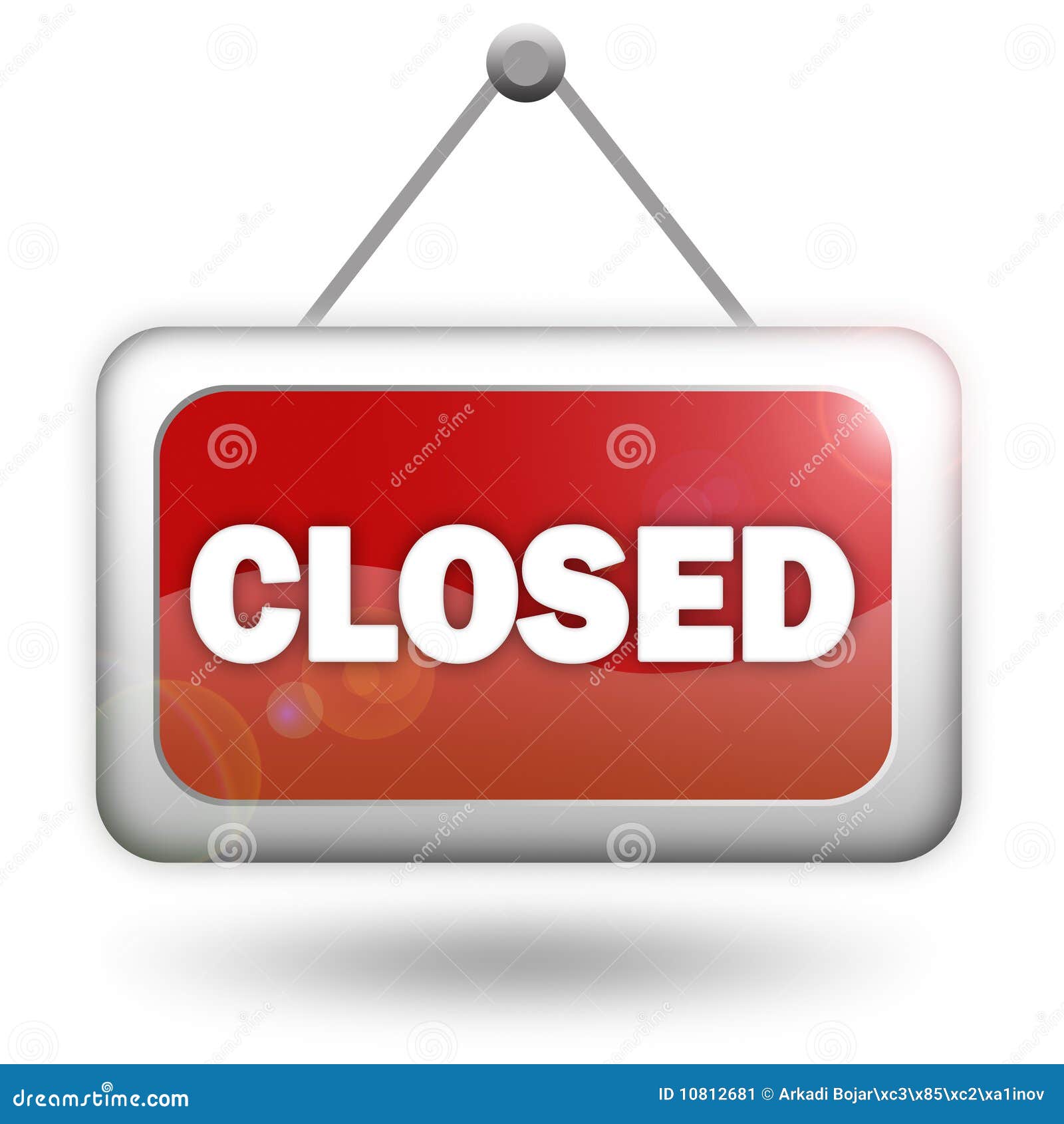 Closed red sign stock illustration. Illustration of forbidden - 10812681