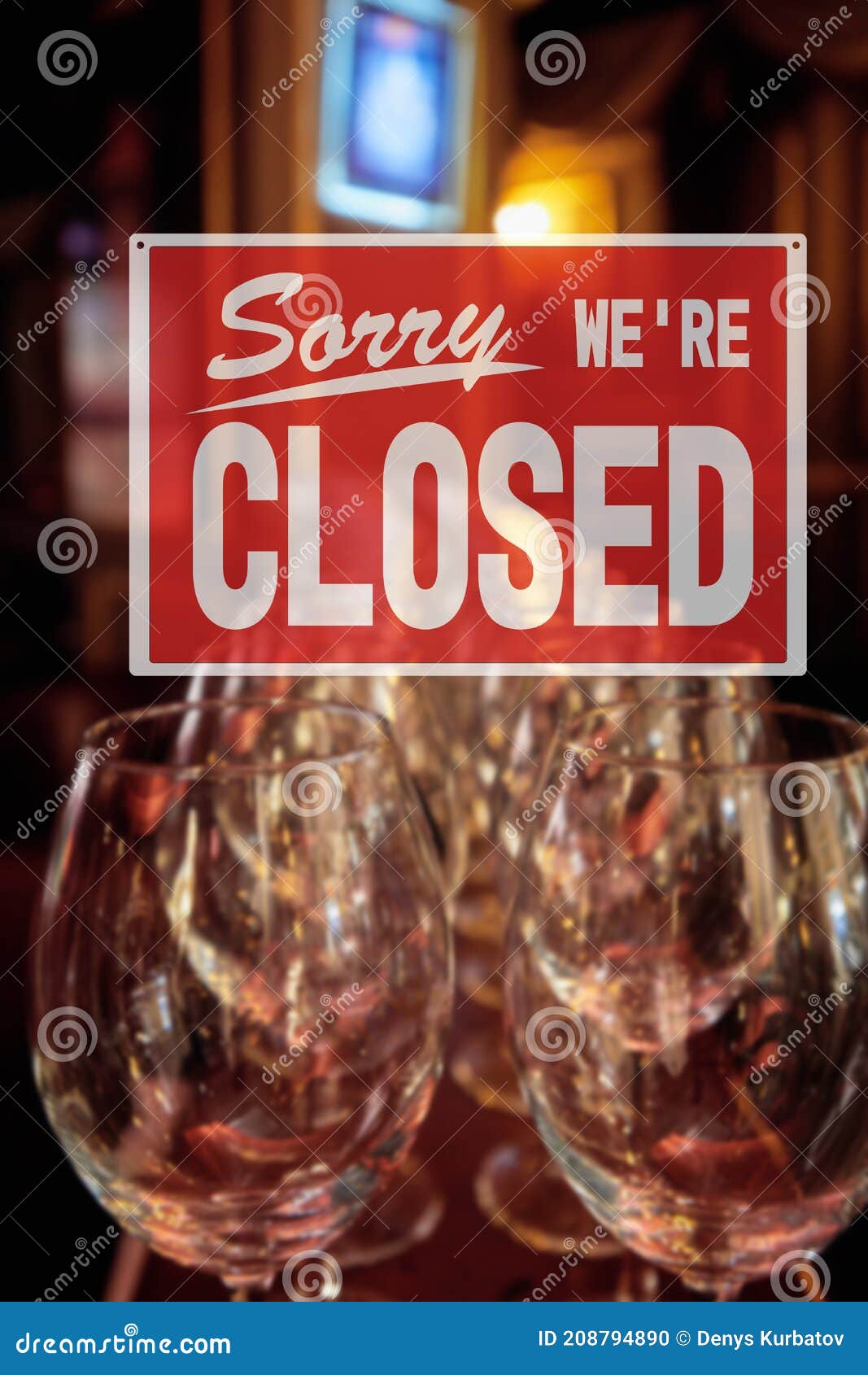 Closed restaurant and cafe stock photo. Image of cafe - 208794890