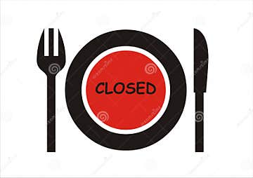Closed Restaurant Sign stock vector. Illustration of service - 13119755
