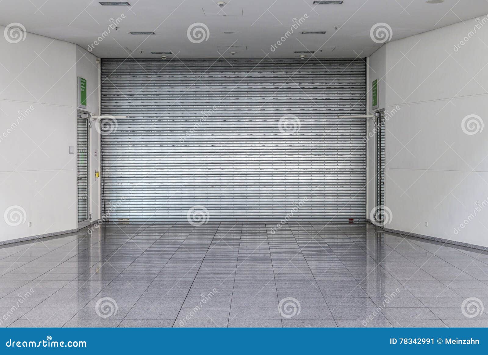Closed Roller Shutter at a Shop Stock Image - Image of closed, blind ...