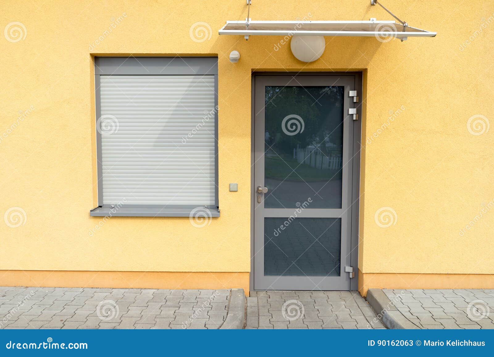 Closed roller shutter stock image. Image of roller, burglar - 90162063