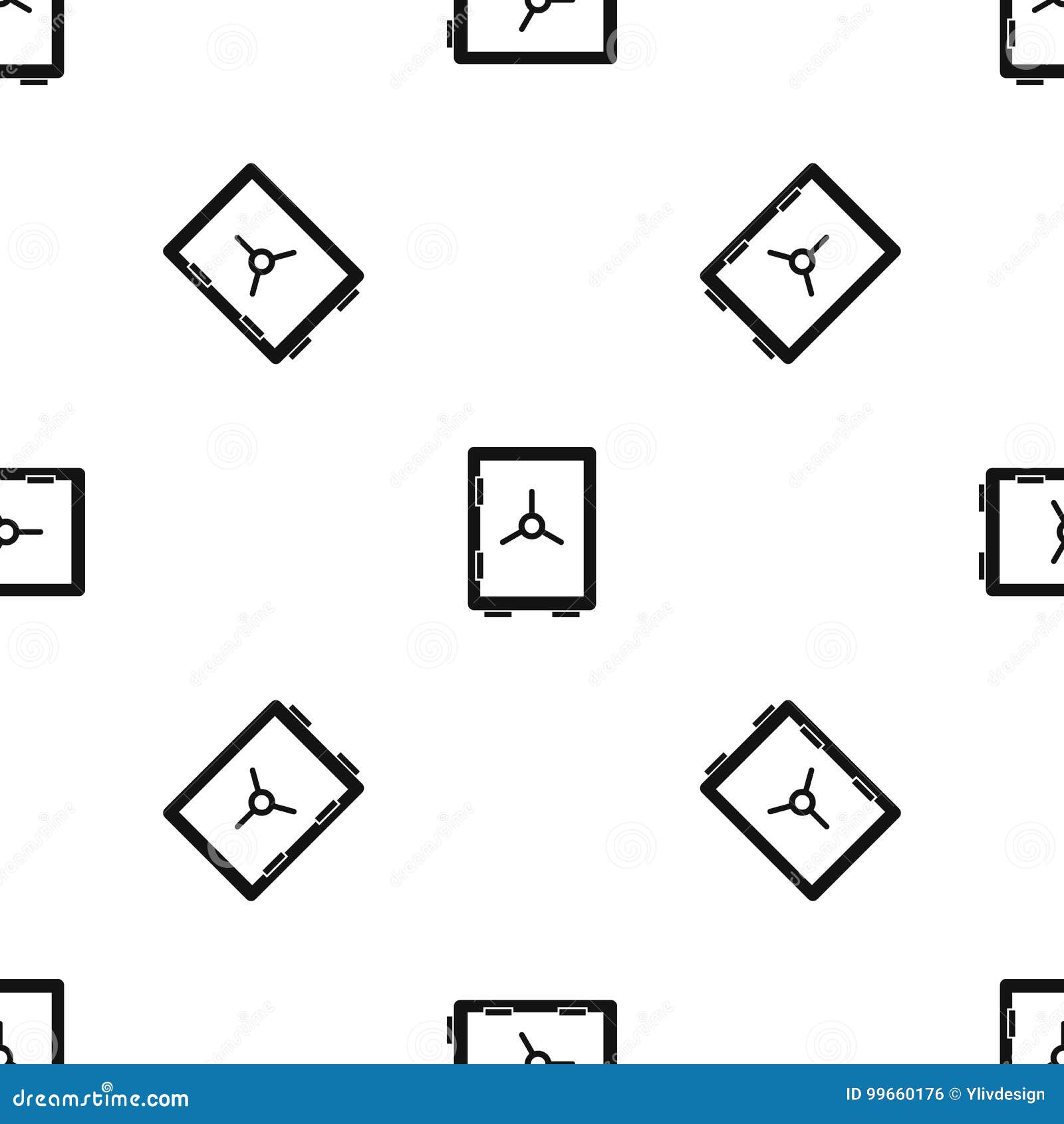 Closed Safe Pattern Seamless Black Stock Vector - Illustration of code ...