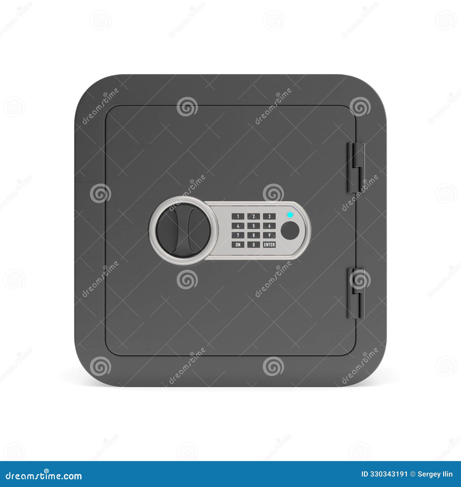 Closed Safe on White Background. Isolated 3d Illustration Stock ...