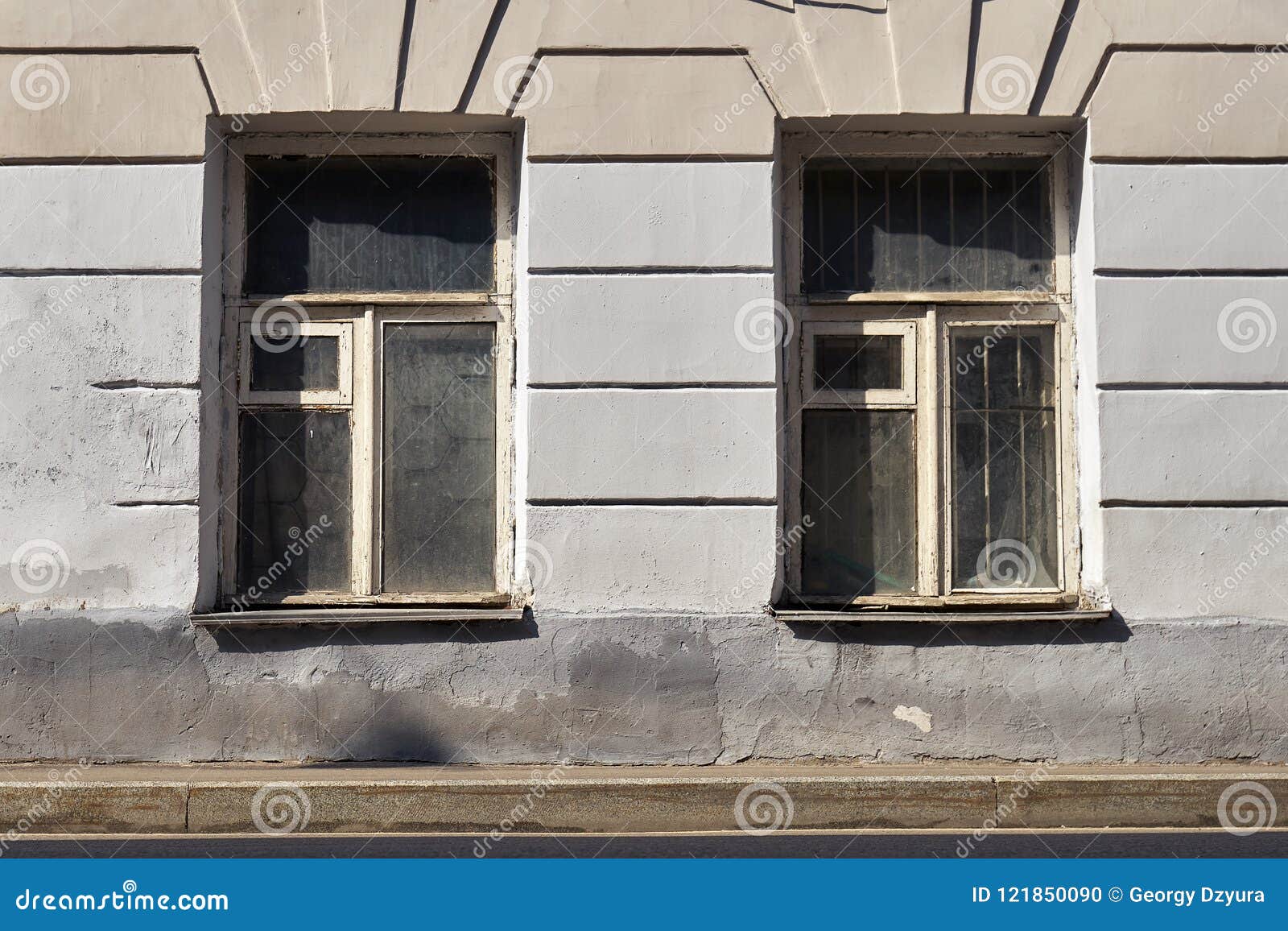 Windows of an Underground Floor of an Ancient Moscow Building Stock ...