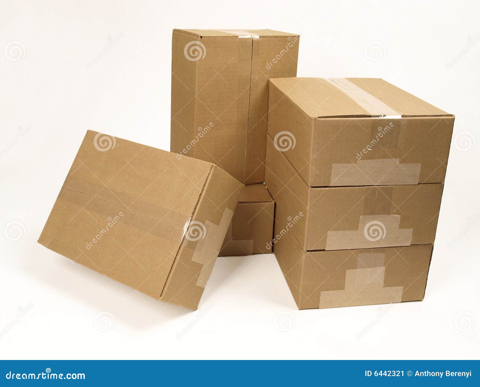 Closed shipping boxes stock image. Image of sealed, mail - 6442321