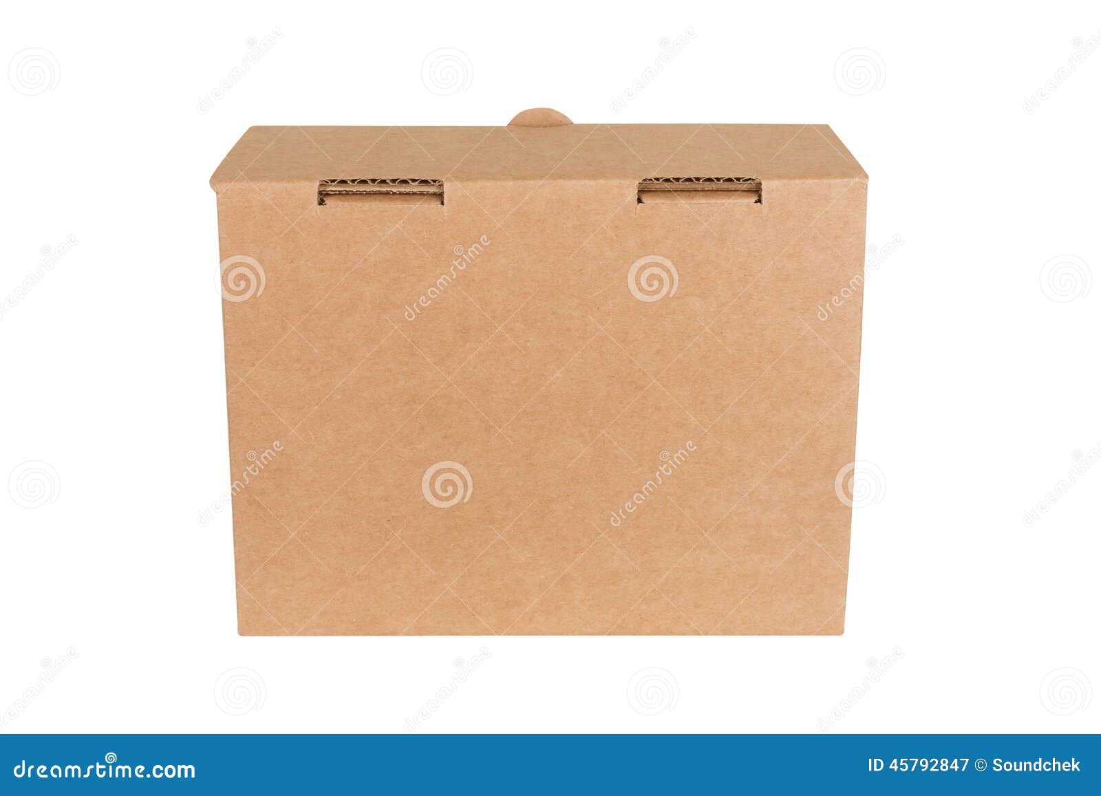 Closed Shipping Cardboard Box Isolated Stock Image - Image of crate ...