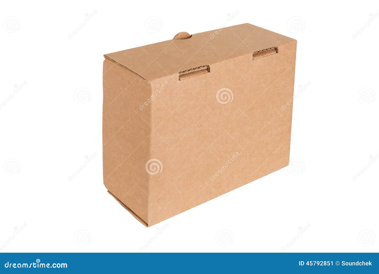 Closed Shipping Cardboard Box Isolated Stock Image - Image of cardboard ...