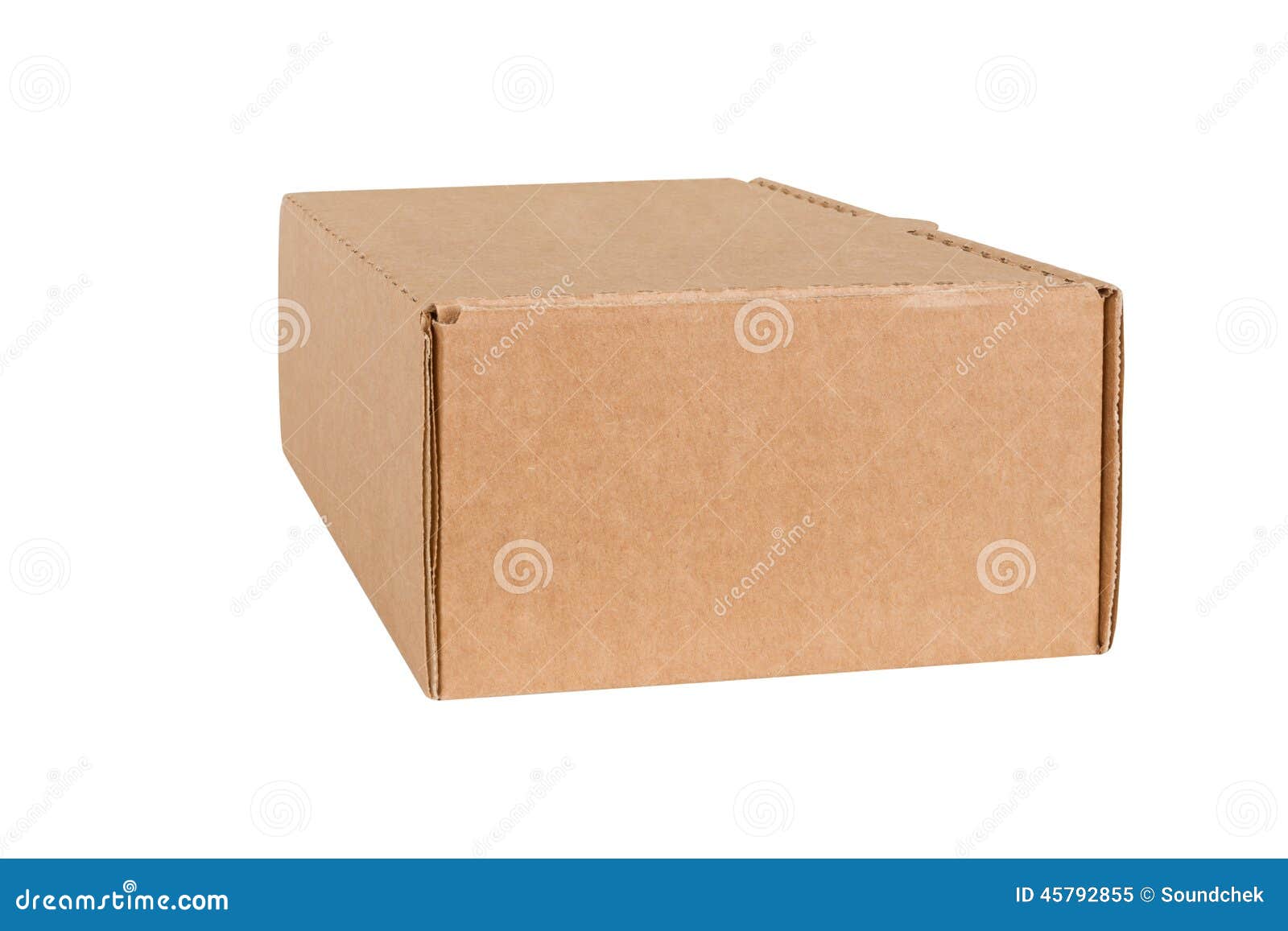 Closed Shipping Cardboard Box Isolated Stock Image - Image of container ...