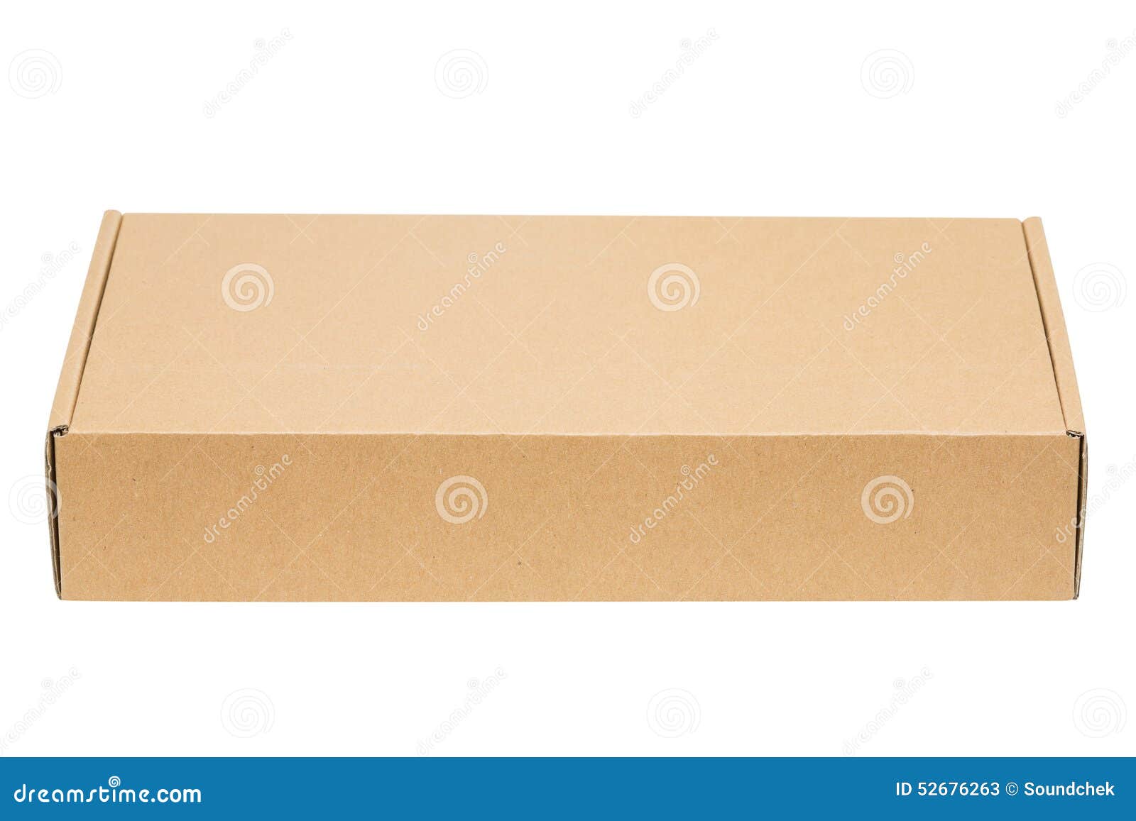 Closed Shipping Cardboard Box Isolated Stock Image - Image of receiving ...