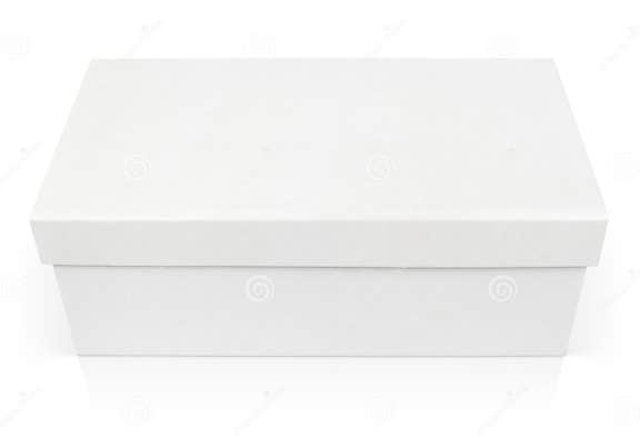 Closed Shoe Box Isolated on White Stock Photo - Image of object ...