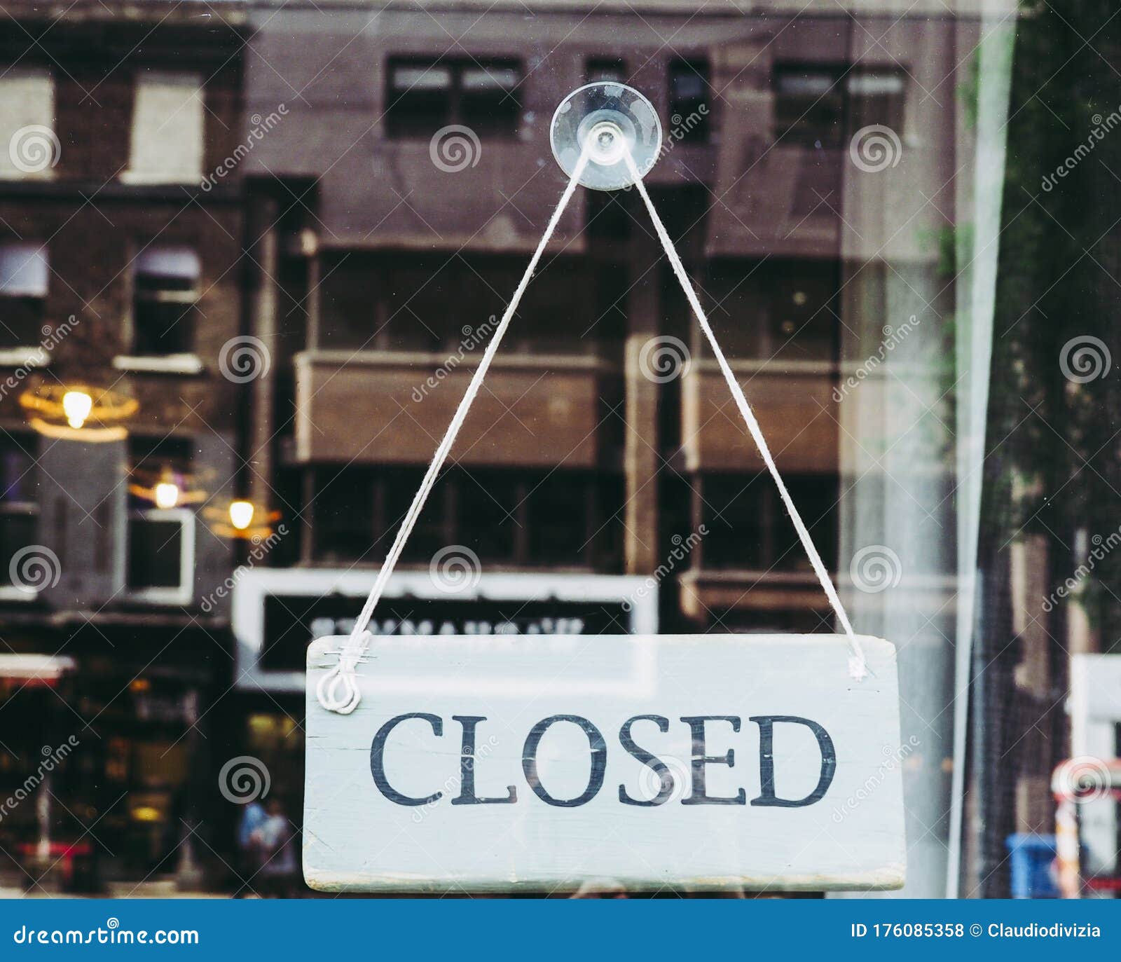 Closed shop sign stock photo. Image of covid, closed - 176085358