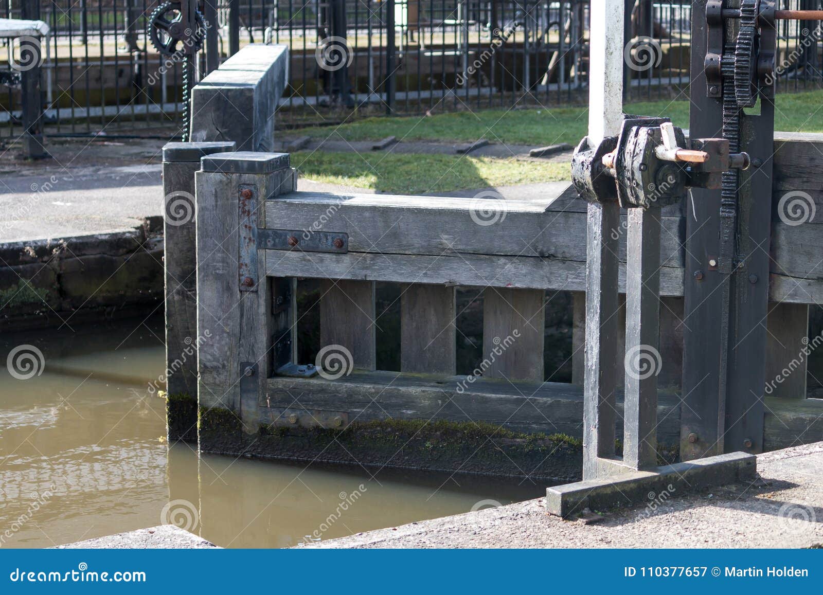 Closed Shut Lock Gates stock image. Image of urban, north - 110377657