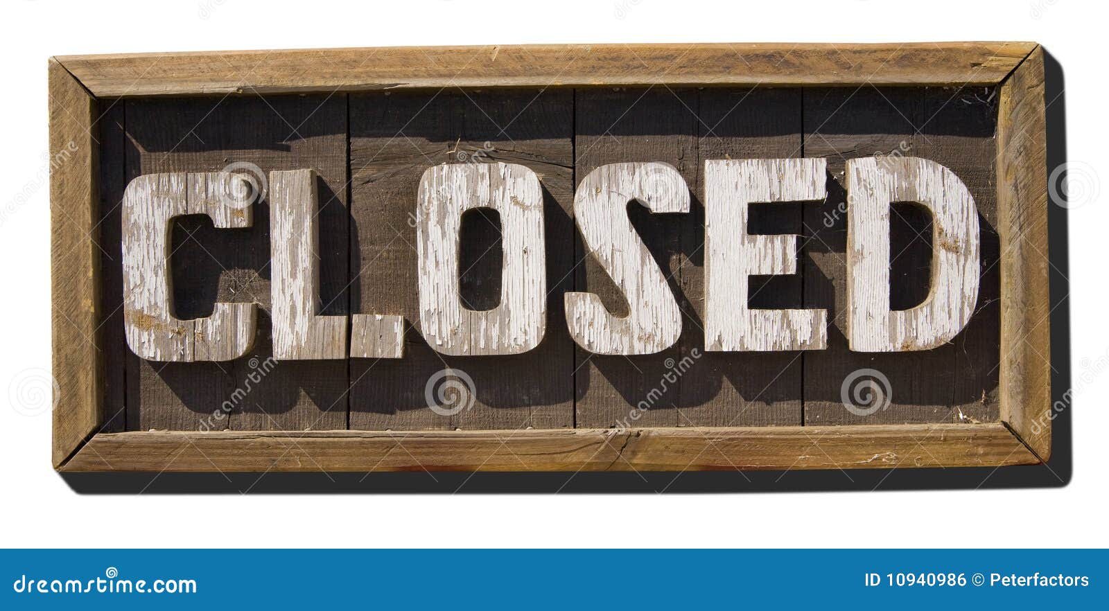 CLOSED sign stock photo. Image of brown, frame, text - 10940986