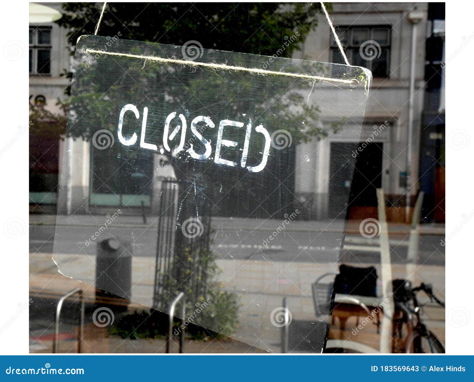 Closed Sign in Business Window Stock Image - Image of lockdown, empty ...