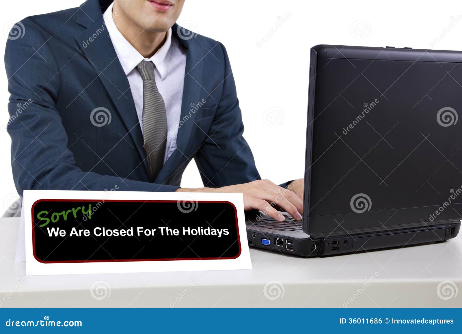 Closed Sign stock photo. Image of laptop, businessman - 36011686
