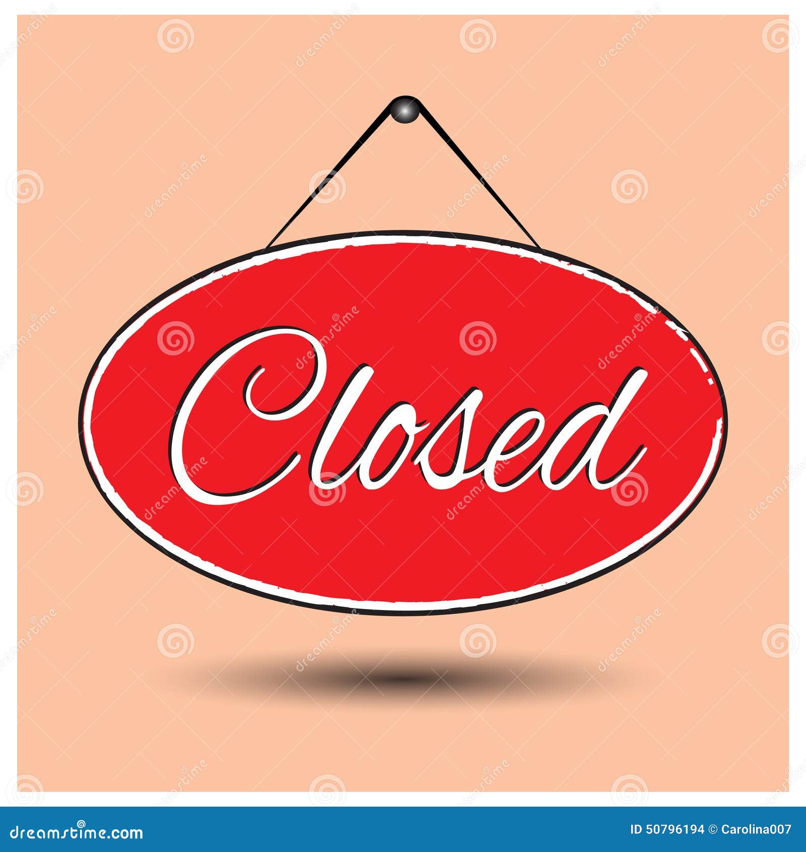 Closed sign stock vector. Illustration of vector, stiker - 50796194