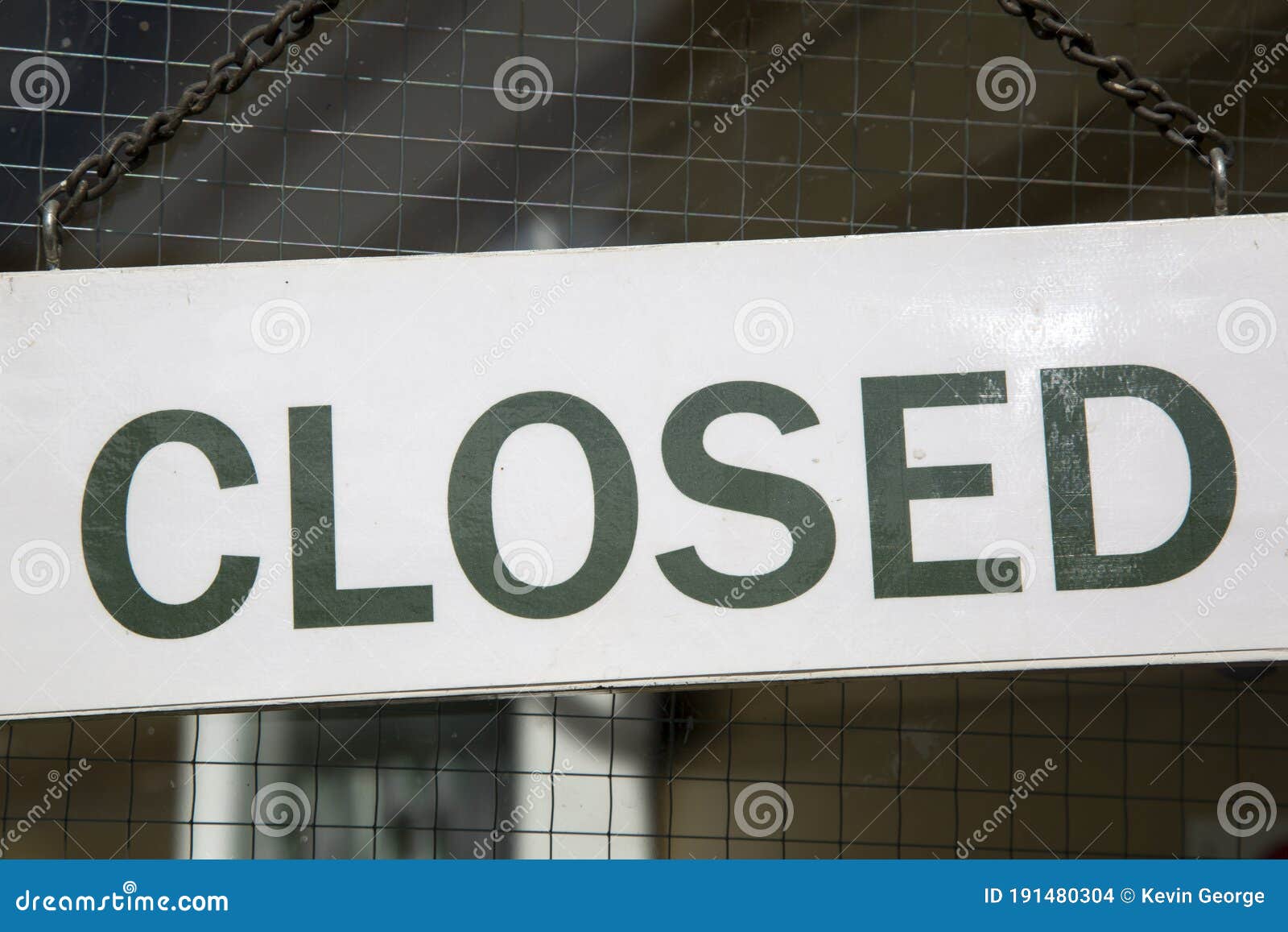 Closed Sign on Door stock photo. Image of shut, door - 191480304