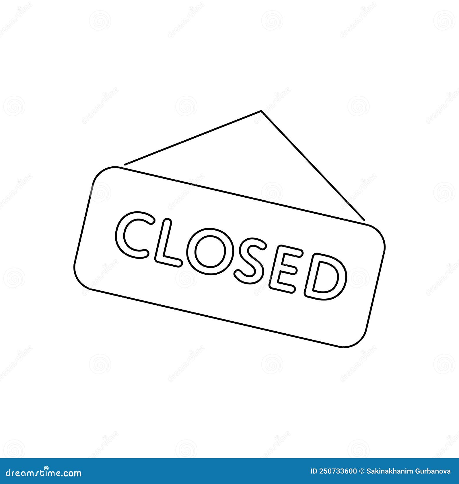 Closed Sign Icon Design stock vector. Illustration of sorry - 250733600