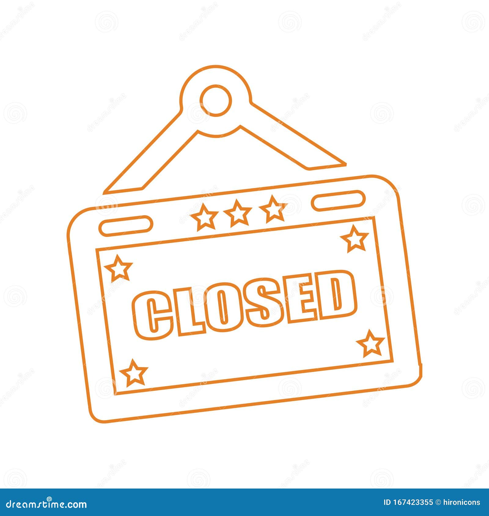 Closed Sign icon logo stock illustration. Illustration of close - 167423355