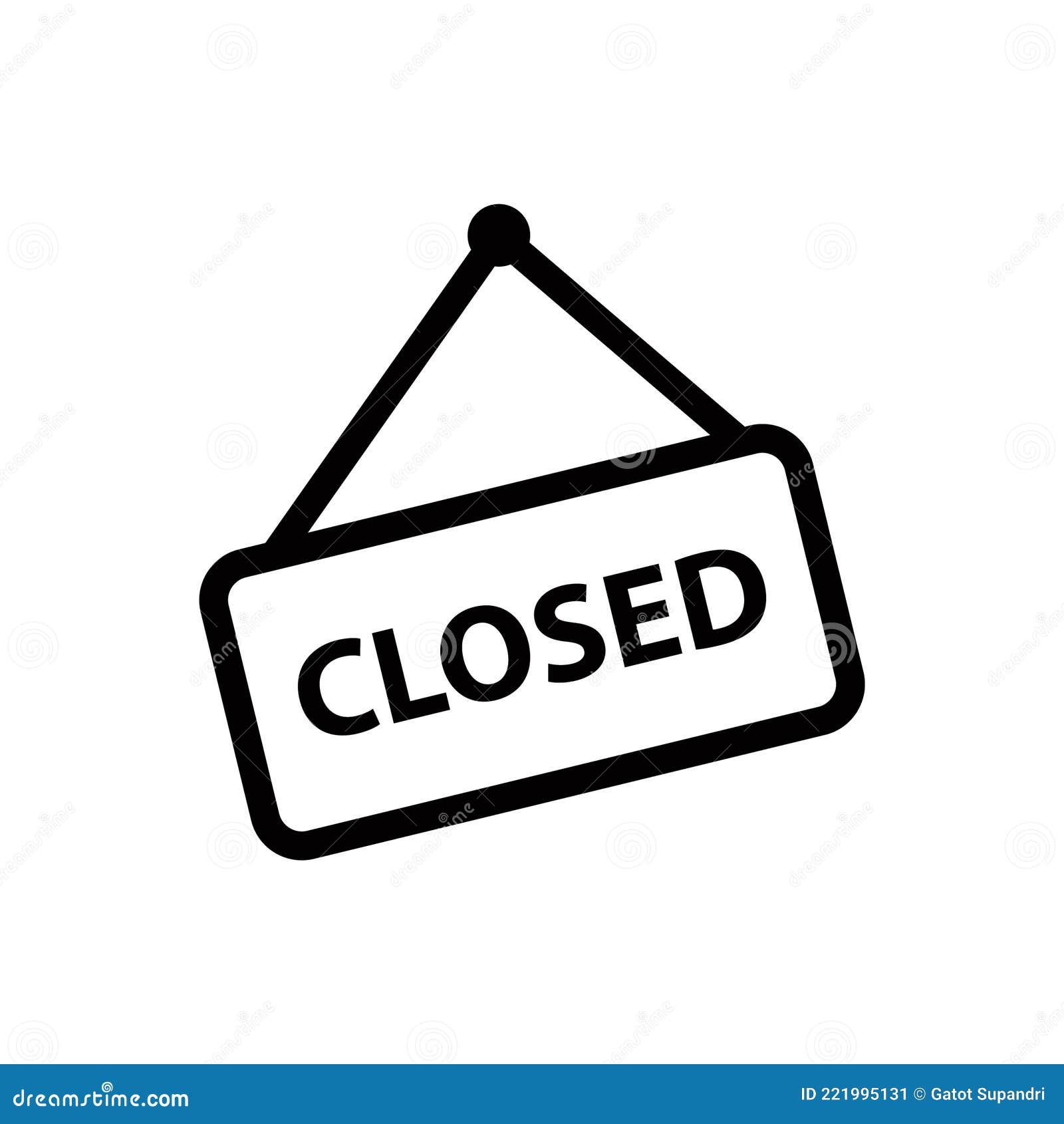 Closed Sign Icon Vector Logo Flat Style Trendy Stock Vector ...