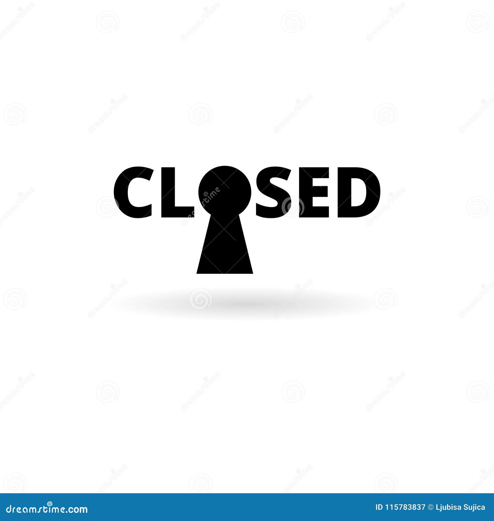 Black Closed Sign icon stock vector. Illustration of fashioned - 115783837