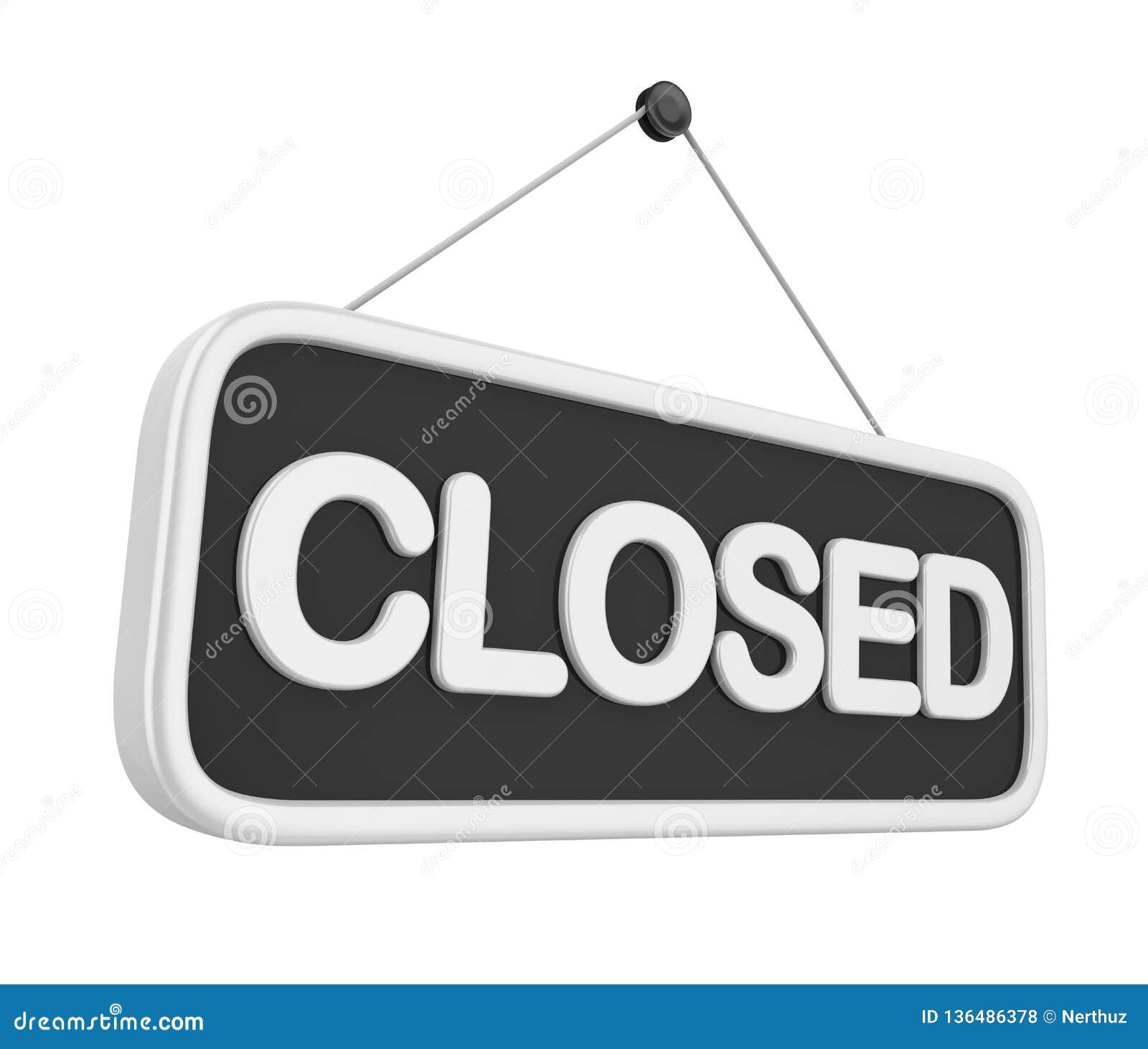 Closed Sign Isolated stock illustration. Illustration of signboard ...