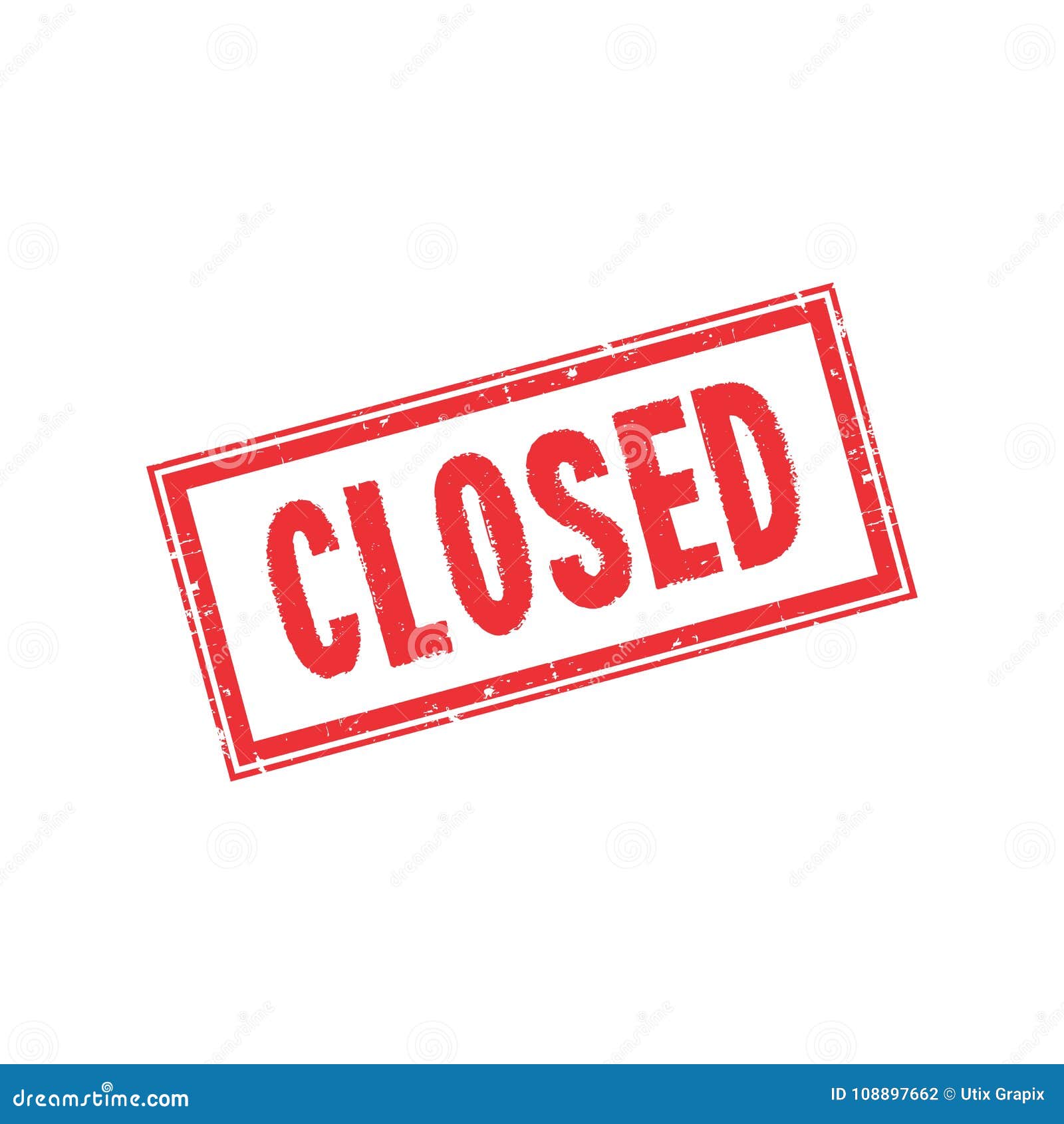 Closed Sign Logo stock vector. Illustration of store - 108897662