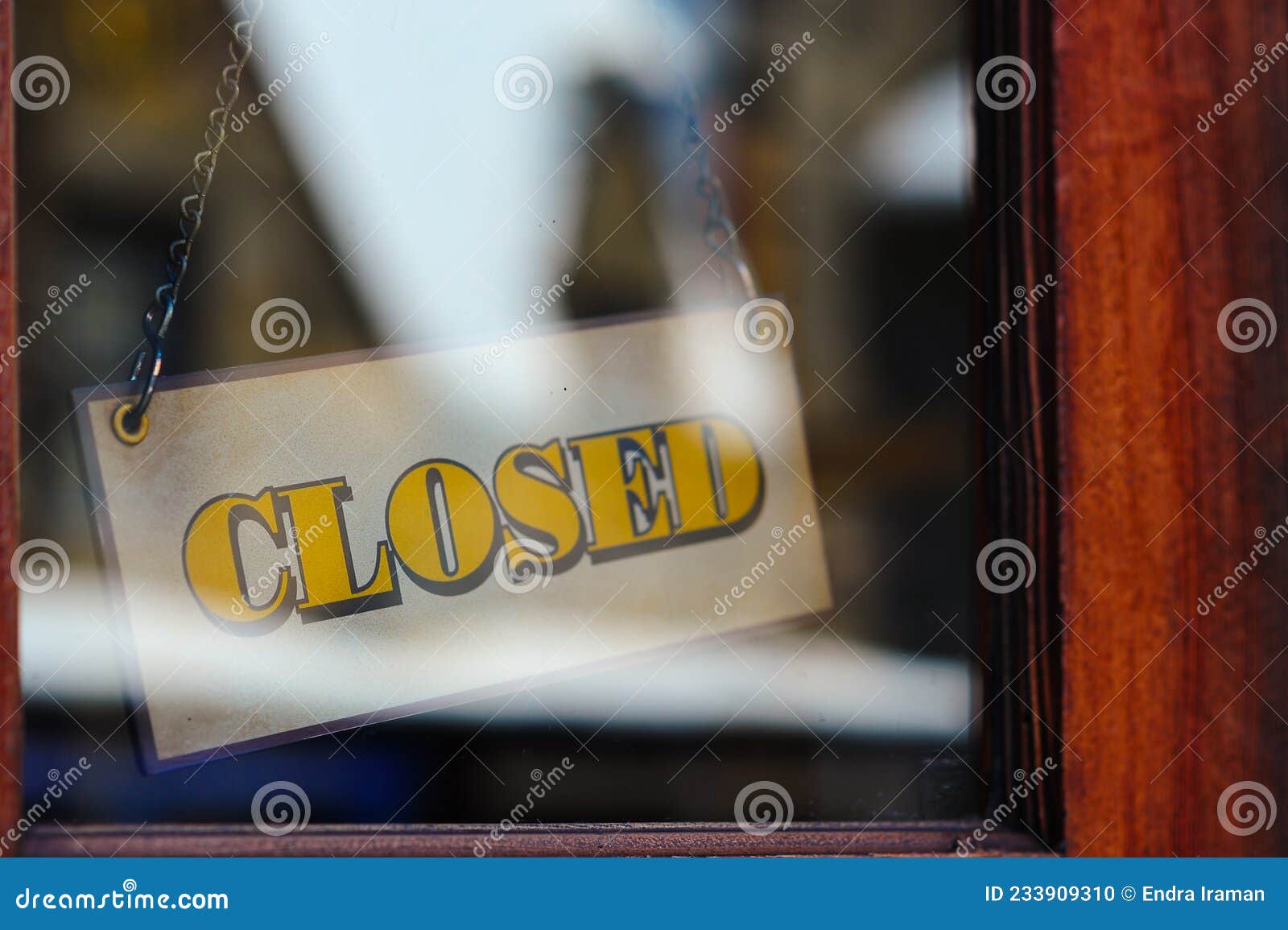 A Closed Sign in One Office Stock Photo - Image of closed, glass: 233909310