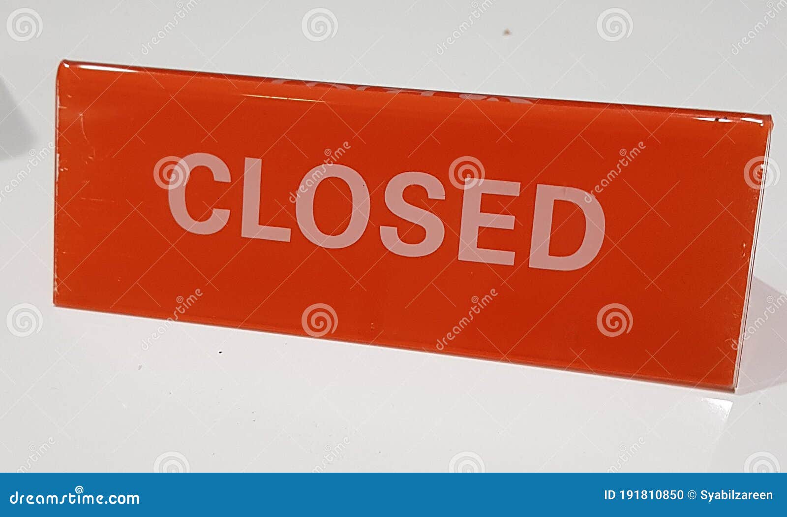 Closed Sign with Orange Colour Stock Photo - Image of open, dark: 191810850