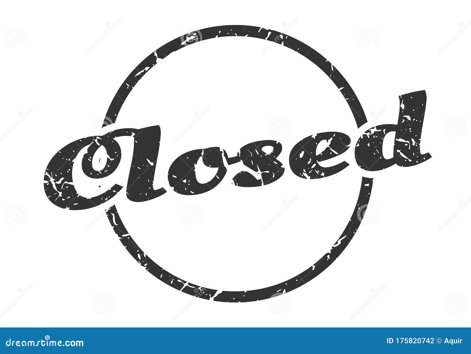 Closed Sign. Closed Round Vintage Stamp Stock Vector - Illustration of ...