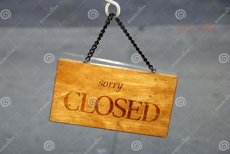 The Closed Sign for the Store Stock Photo - Image of retro, wood: 12580824