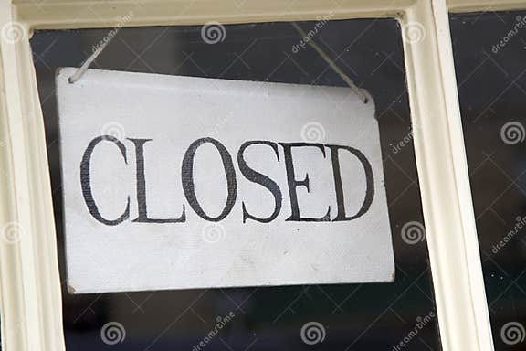 Closed Sign on Window stock image. Image of shut, closed - 191680049